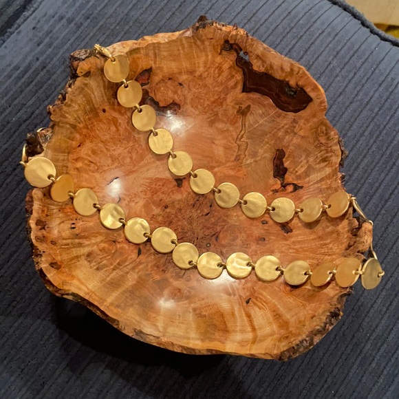 Jewelry | 24 Gold Disc Necklace | Poshmark